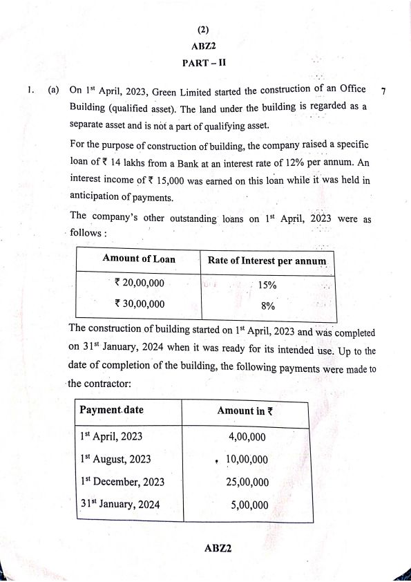 Download Inter ADVANCE ACCOUNT MAY 24 QUESTION PAPER (No watermarks ...