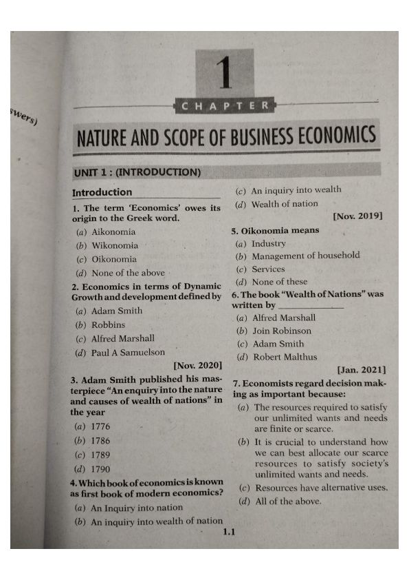 Download nature and scope of business economics MCQ practice questions ...