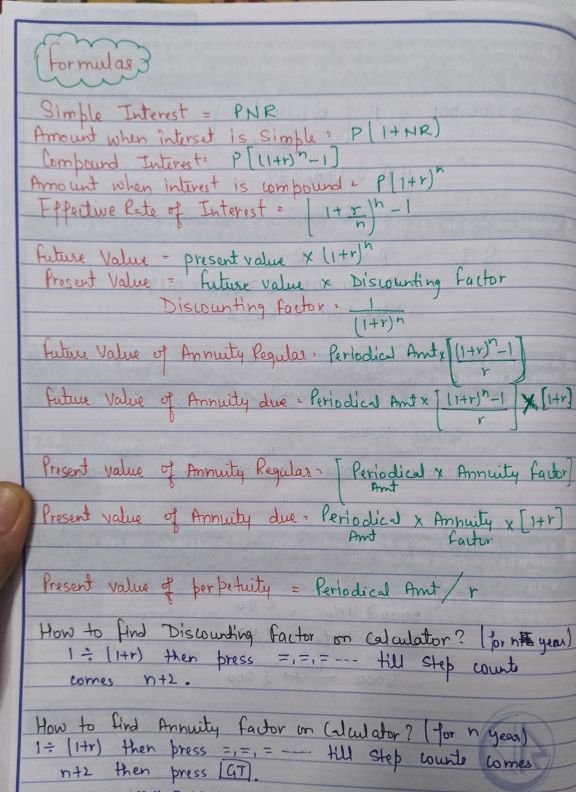 Download Mathematics of Finance - Handwritten NotesNotes at Studycaller ...