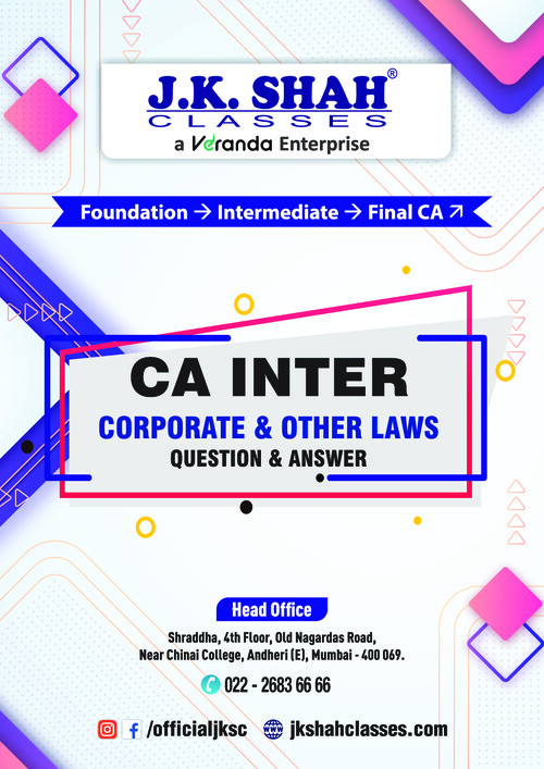 Download CA inter Corporate and other law jk shah text book. Happy learning. - Practice ...