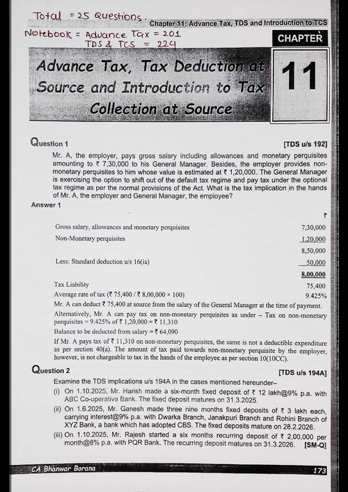 Download Advance Tax, TDS & TCS Questions Book By BB Sir for May 26 ...
