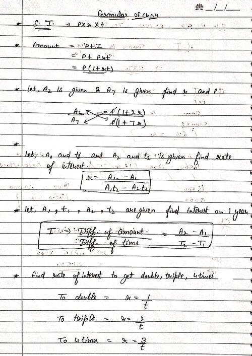 Download Handwritten formula sheet by Me MATHEMATICS OF FINANCE With a ...