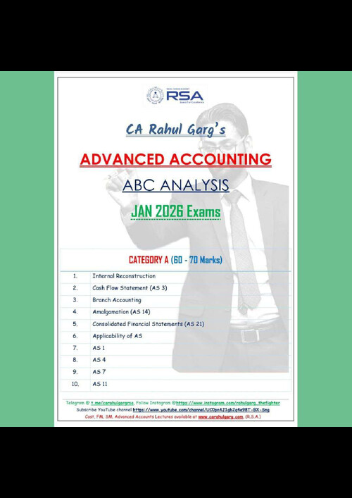 Download Advance Accounting- Only ABC ANALYSIS You Need by- CA Rahul ...